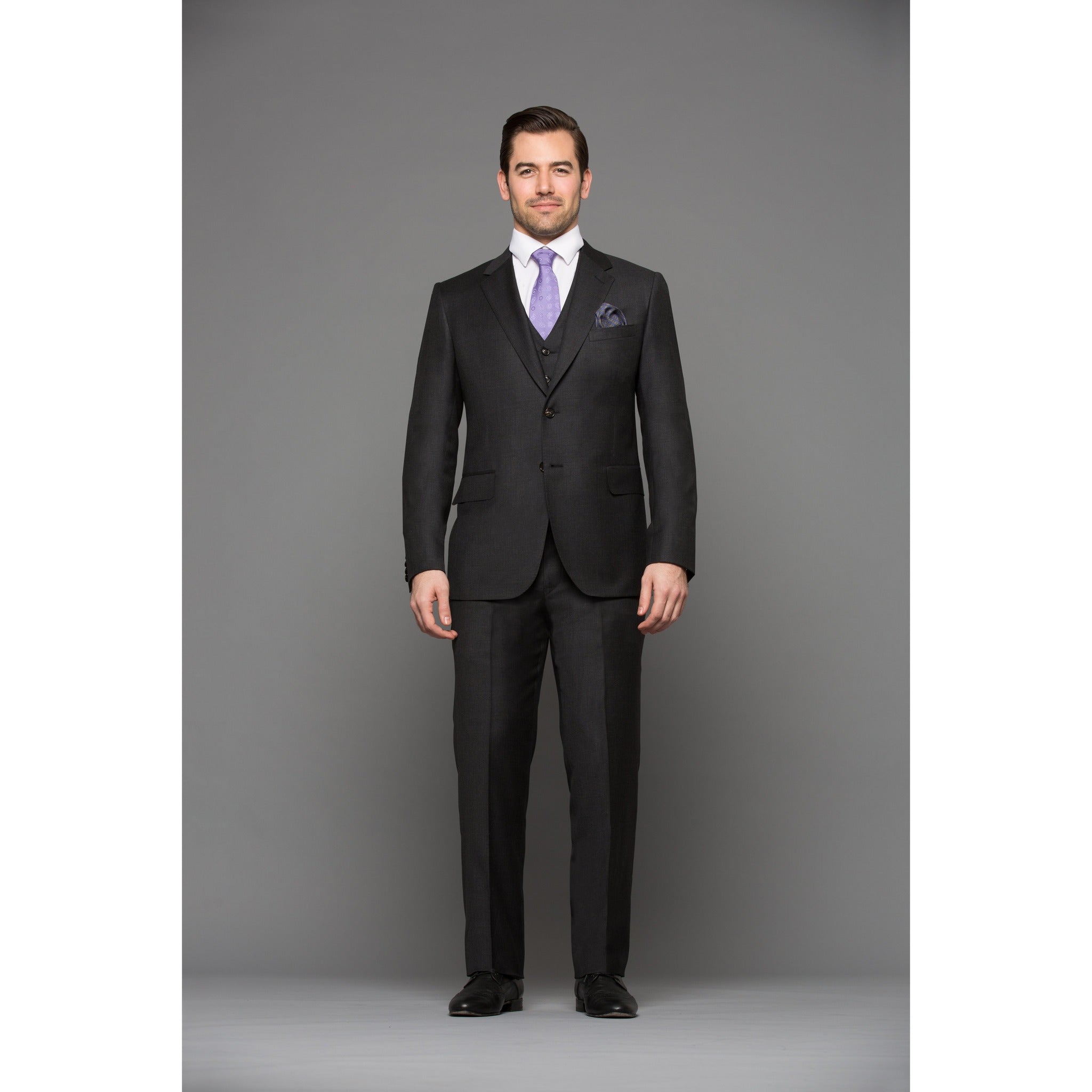 Chelsea Solid Grey 3-Piece Suit – Martin Greenfield Clothiers